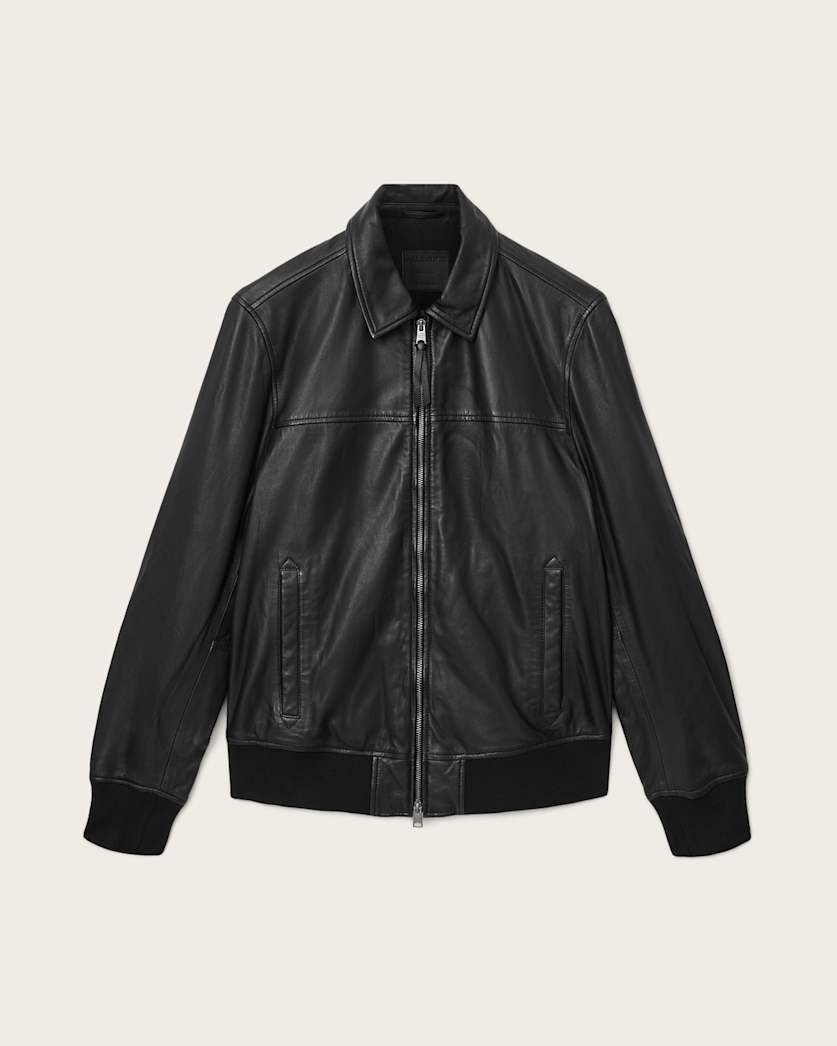 Rashford Leather Jacket Black | ALLSAINTS